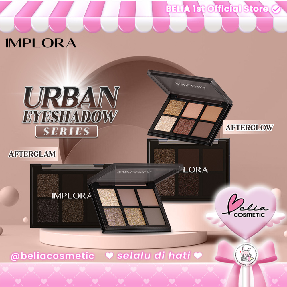 Jual IMPLORA URBAN EYESHADOW PALETTE | PIGMENTED | TAHAN LAMA | Shopee Indonesia