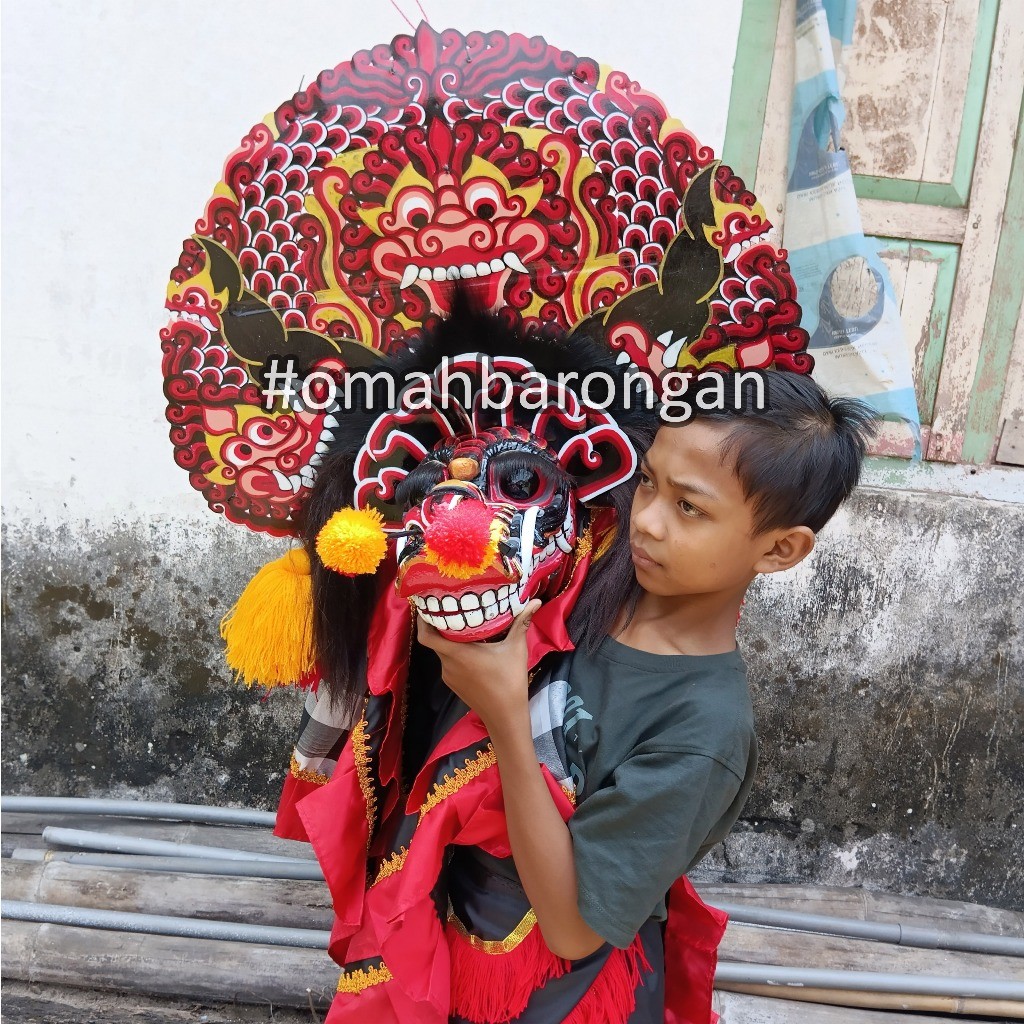 Jual KMJ___00 Barongan Kayu Pentas Ukuran 18 Jamang Drem Motif Telon ...