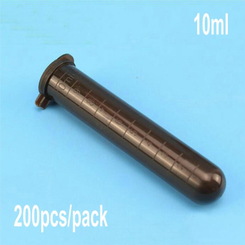 Jual 200pcs/pack 10ml plastic brown lucifugal centrifuge tube Micro ...