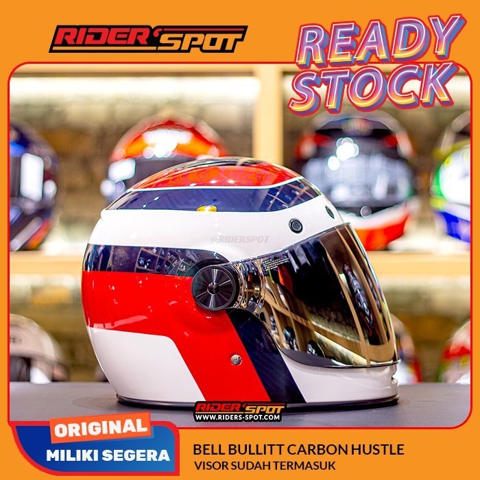 Jual Helm Motor BELL Bullitt Carbon Hustle Classic Retro Helmets ...