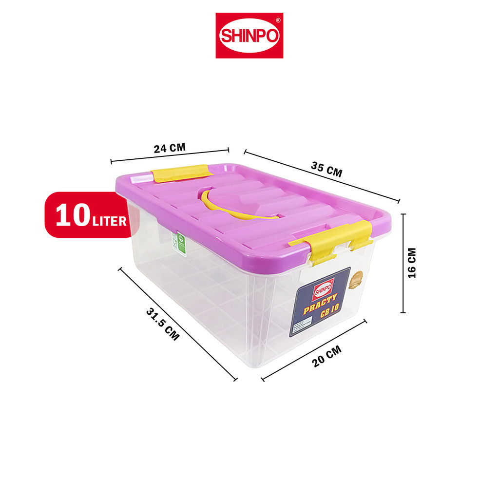 Jual SHINPO Box Penyimpanan Kontainer Plastik 10 Liter Kotak Serbaguna ...