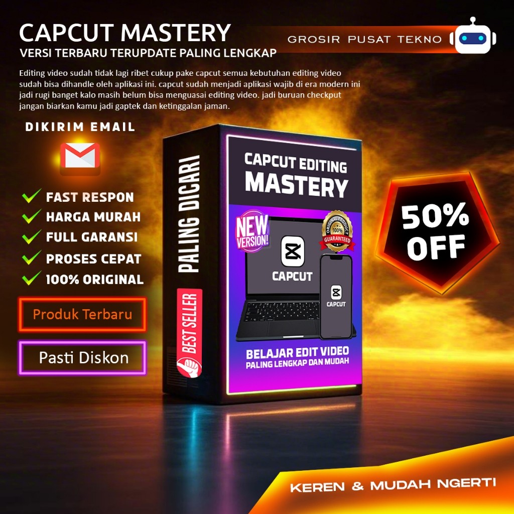 Jual Vision Tekno CapCut Editing Mastery: Panduan Lengkap Belajar Ngedit Video dengan Mudah ...