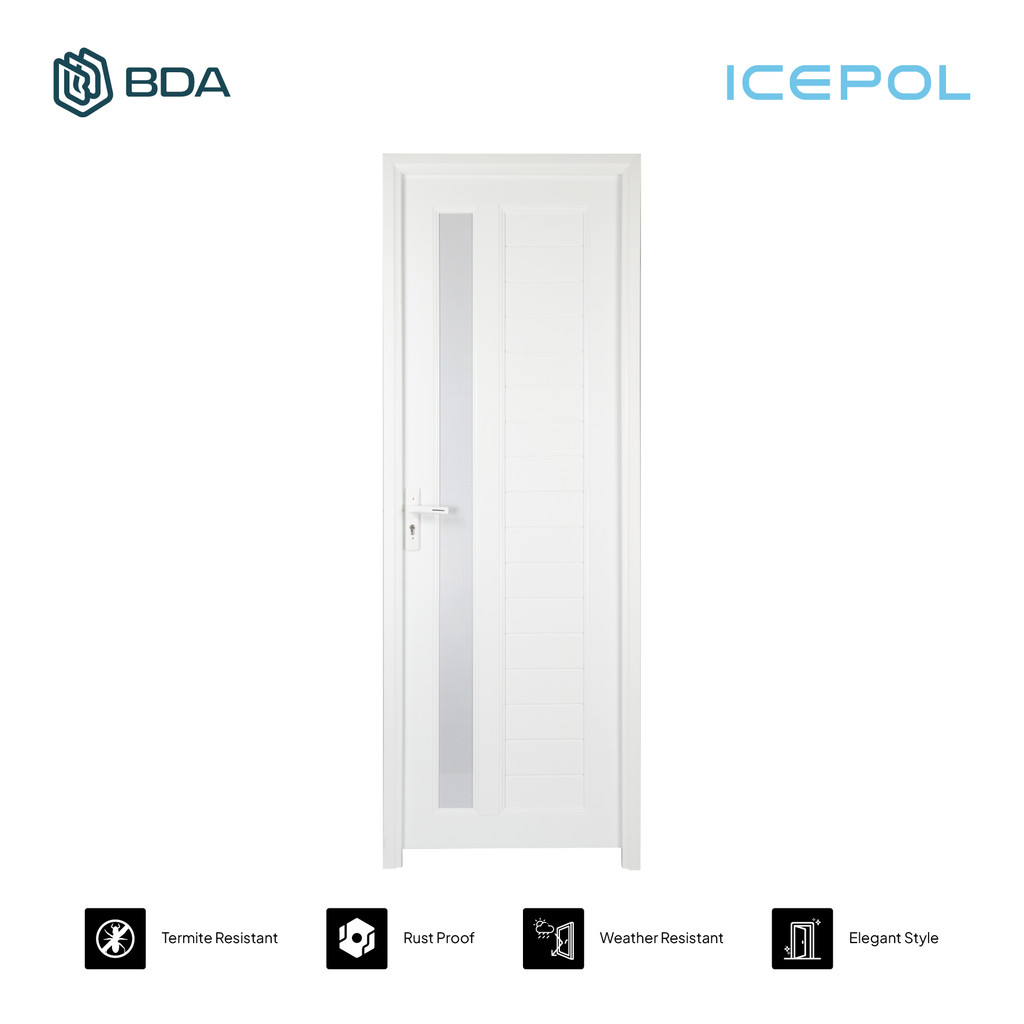 Jual Icepol Pintu Kamar Mandi UPVC 70x200 Full Set Kusen Handle IC 009 ...