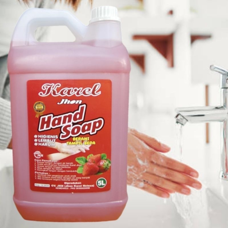 Jual Hand soap 5 liter/hand wash/sabun cuci tangan 5 liter/STAWBERRY ...