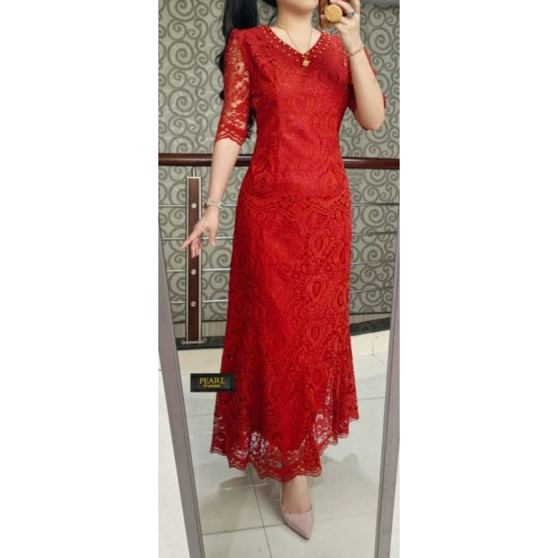 Jual Set renda pearl mewah setelan rok panjang | Shopee Indonesia