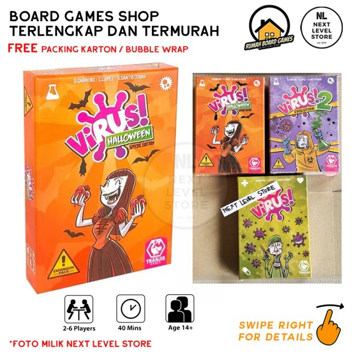 Jual Virus! Virus Halloween Expansion Deck Card Game Board Games ...