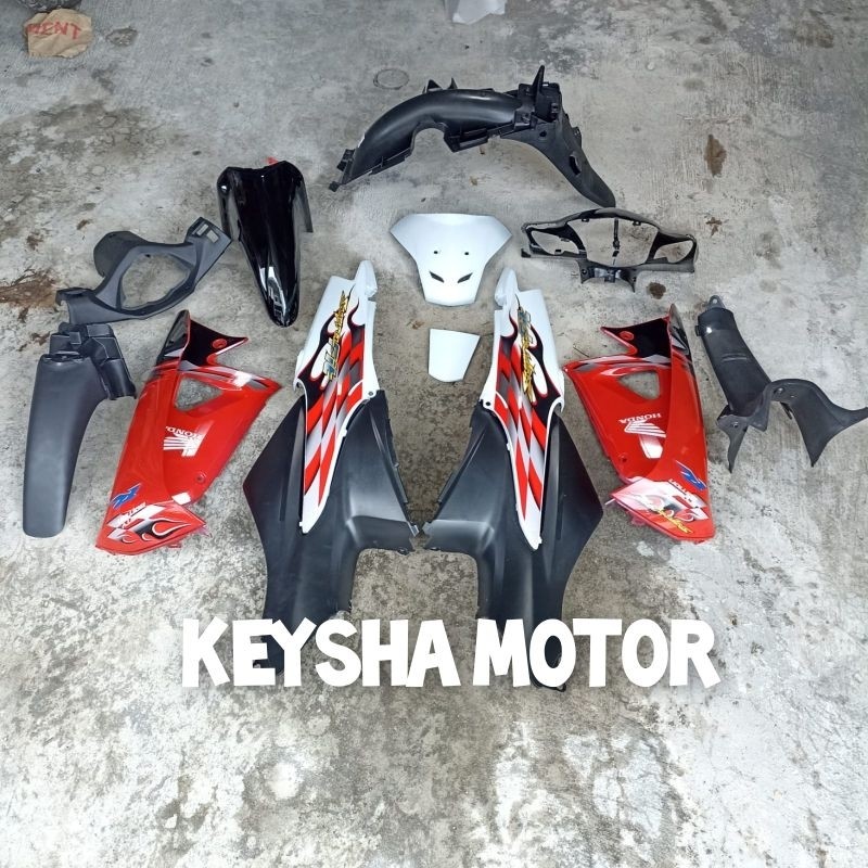 Jual FULL BODY HALUS KASAR HONDA SUPRA FIT NEW MERAH PUTIH 2006 2007 ...