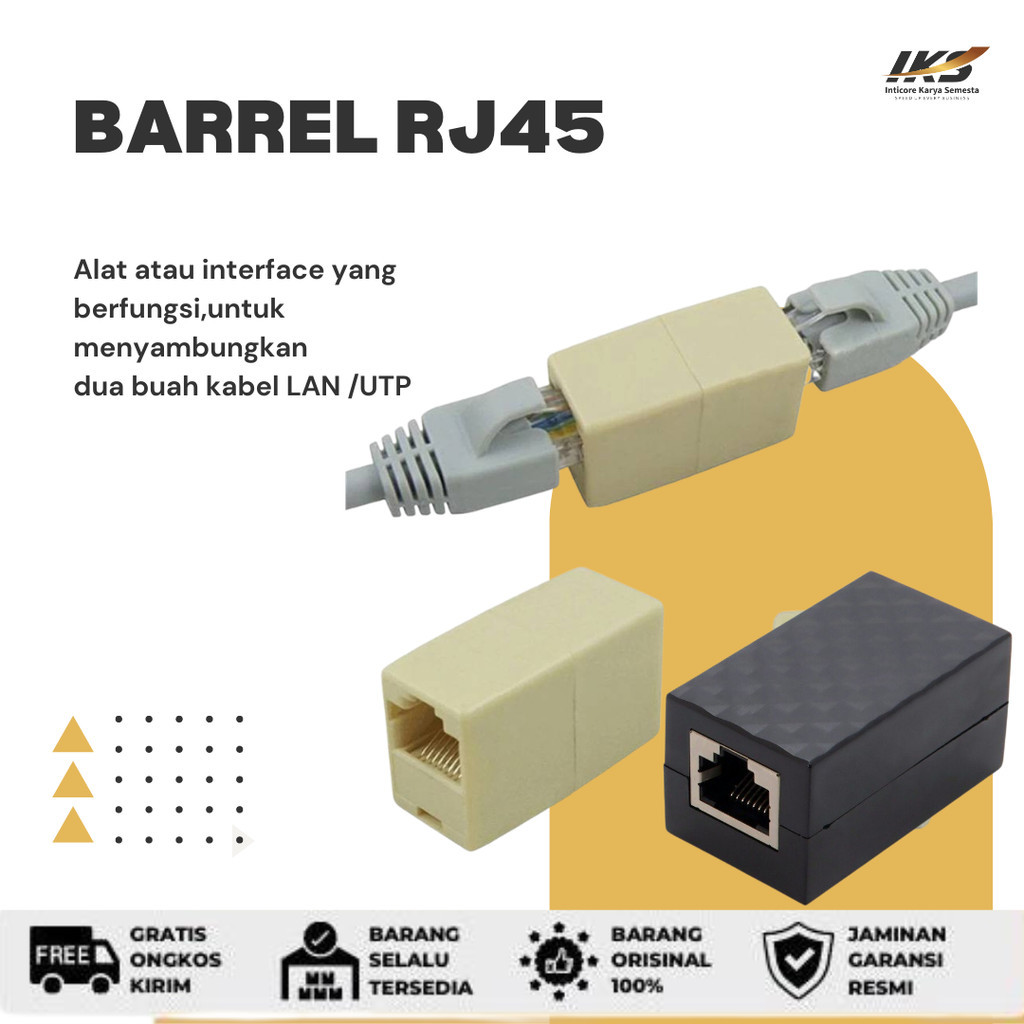 Jual Barrel Sambungan Konektor Jaringan LAN RJ45 | Shopee Indonesia