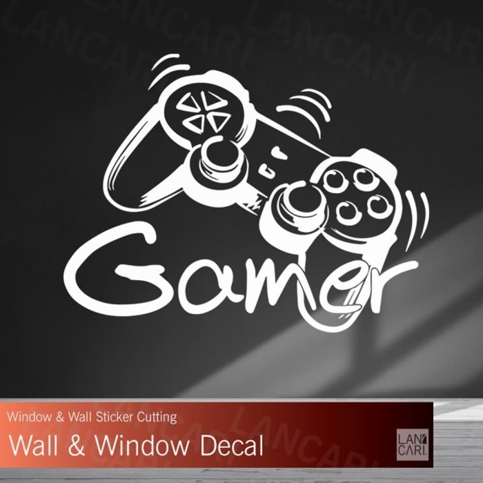 Jual Stiker Sticker Sticker Cutting Gamer repeat Gamers Wall Decal ...