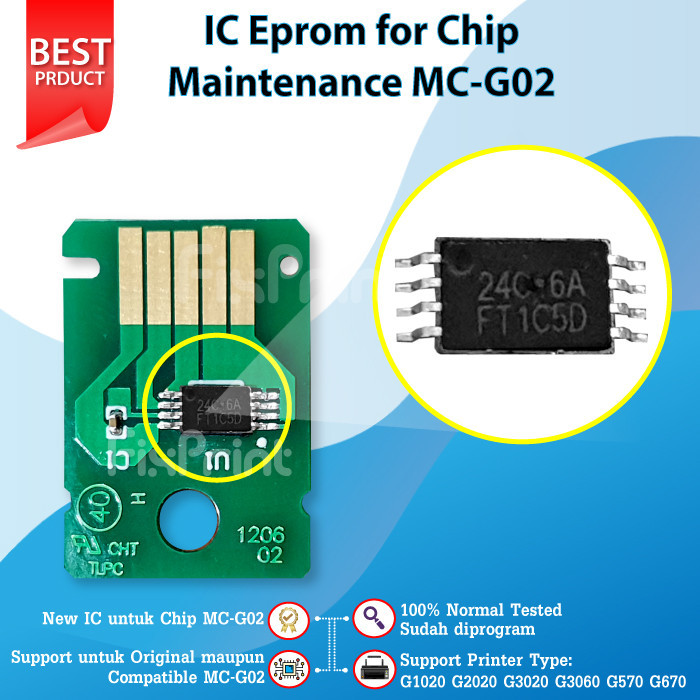 Jual IC Eprom Chip Maintenance Canon MG C02 G2020 G3020 G3060 G1020 MC ...