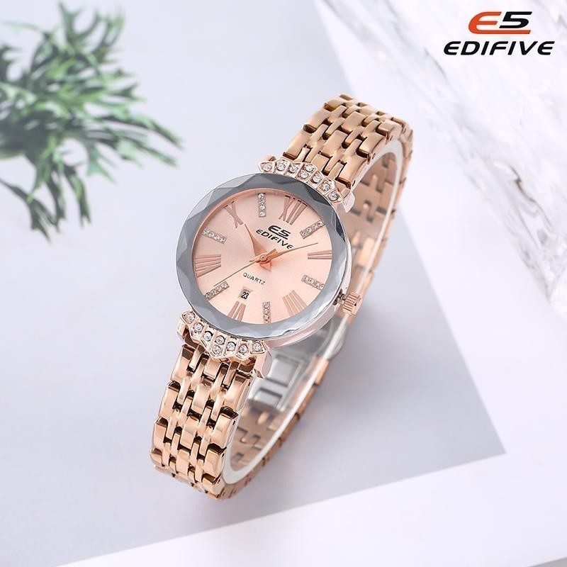 Jual Edifive Watch Jam Tangan Wanita Analog Retro Tali Mahkota IT9602 | Shopee Indonesia