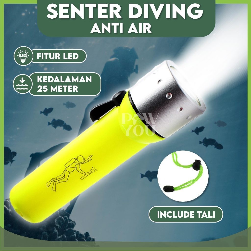 Jual Senter Selam Anti Air 900 Lumens 3W Outdoor LED Diving Light ...