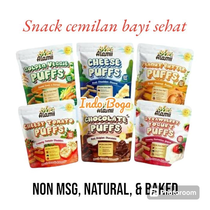 Jual alamii puffs snack bayi sehat / cemilan anak alamii food 15gr-18gr ...