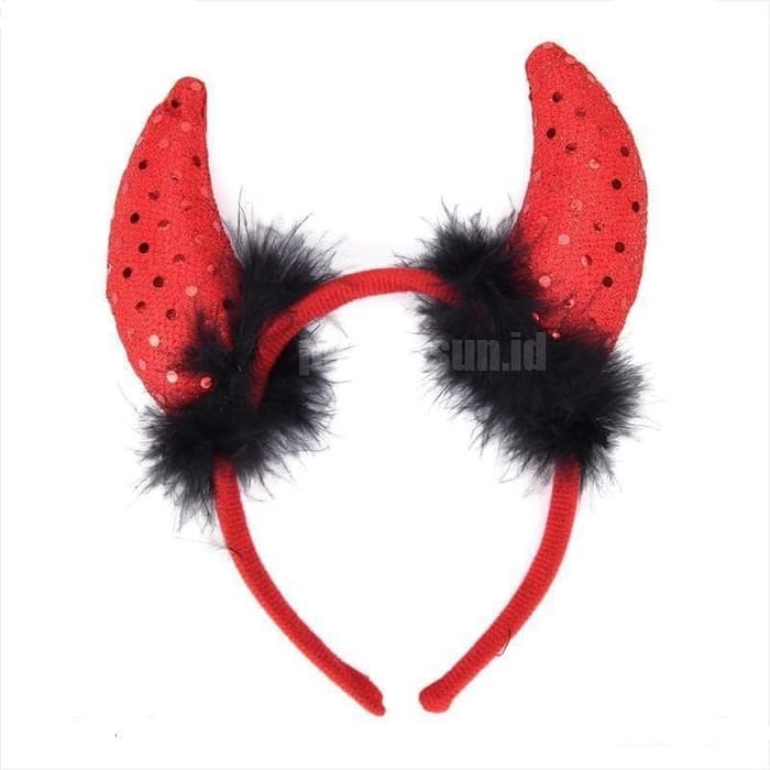 Jual Set bando red devil dan tongkat malaikat angel halloween costume ...