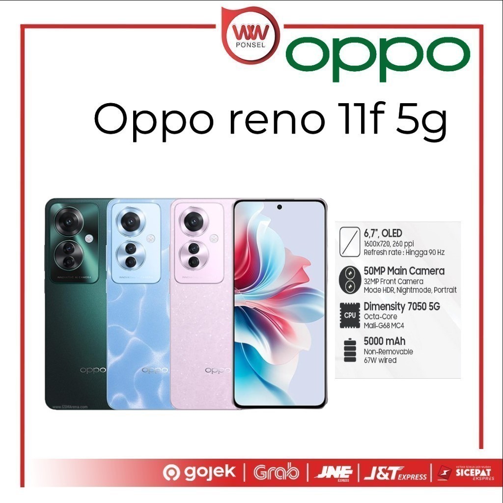 Jual Hp Oppo Reno 11F 5G Ram 8GB Internal 256GB Garansi Resmi | Shopee Indonesia