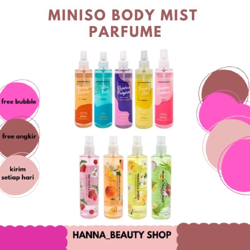Jual MINISO BODY MIST PARFUME ORIGINAL | Shopee Indonesia