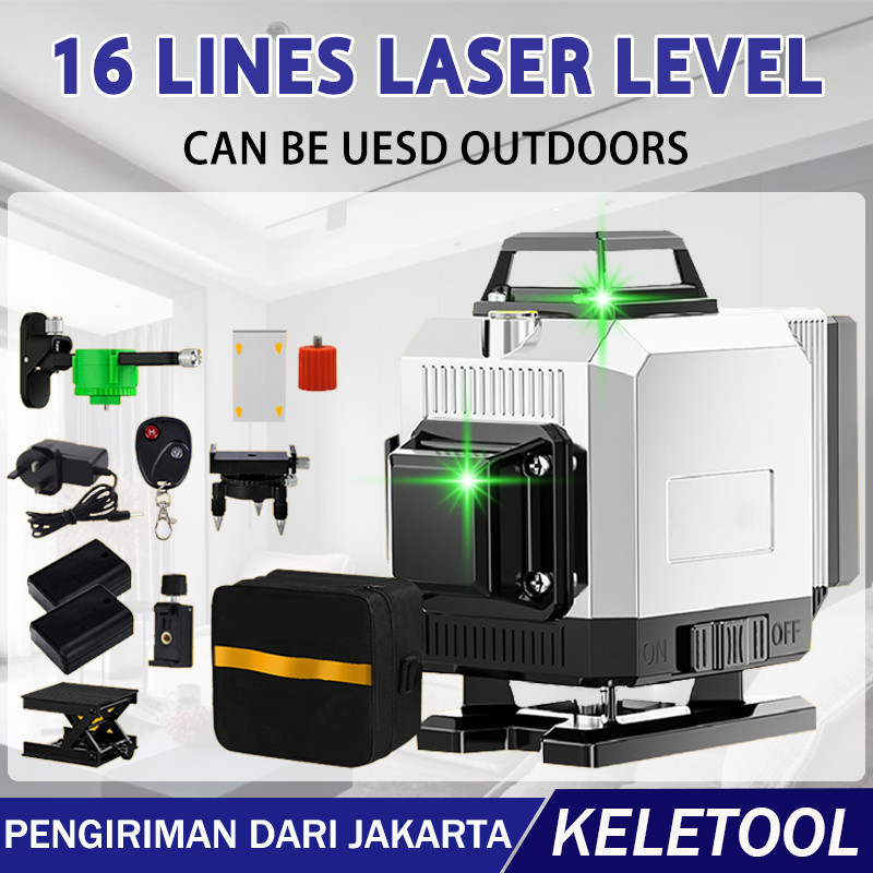 Jual 16 Line 4d Laser Level Leveling Alat Ukur Laser Tukang Bagunan ...