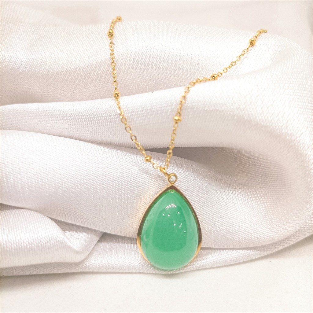 Jual Jewelry Kalung(45cm)Titaniun Wanita permata Perhiasan elegant ...
