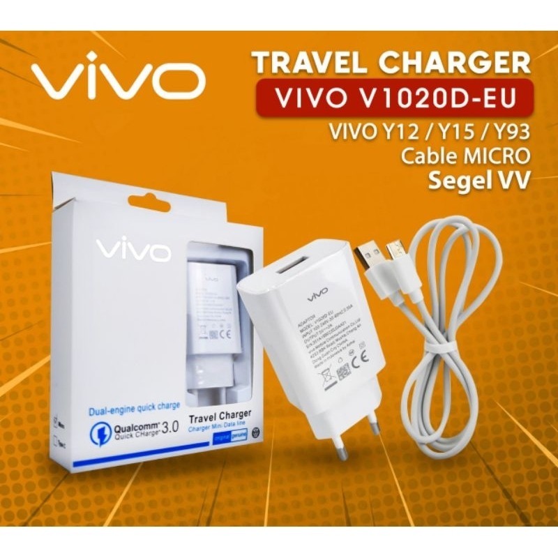 Jual Charger Vivo Support Fast Charging Travel Adaptor Quallcom Micro ...
