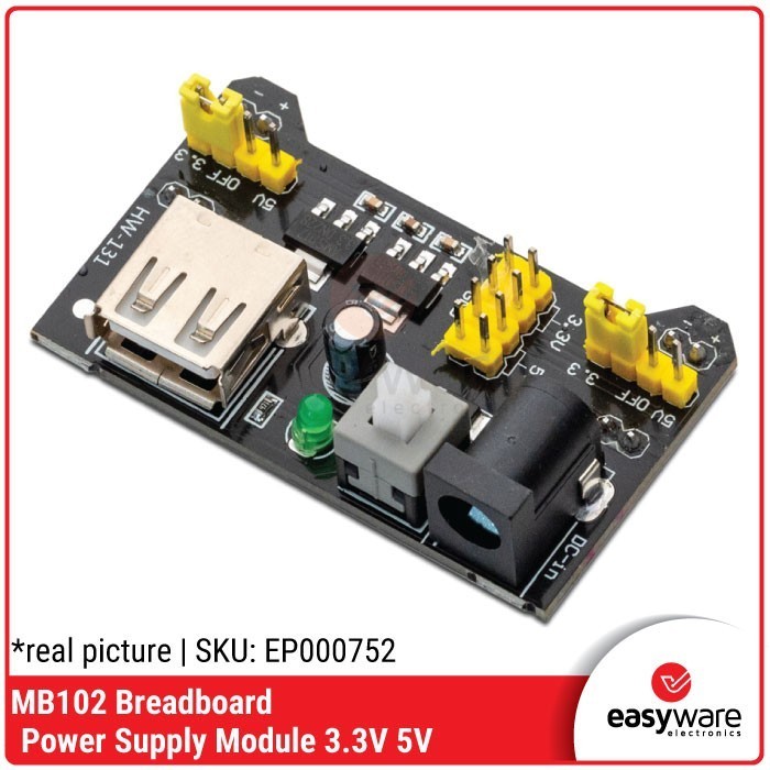 Jual AES27 MB102 Breadboard Power Supply 3.3V 5V Module (2PCS) | Shopee Indonesia