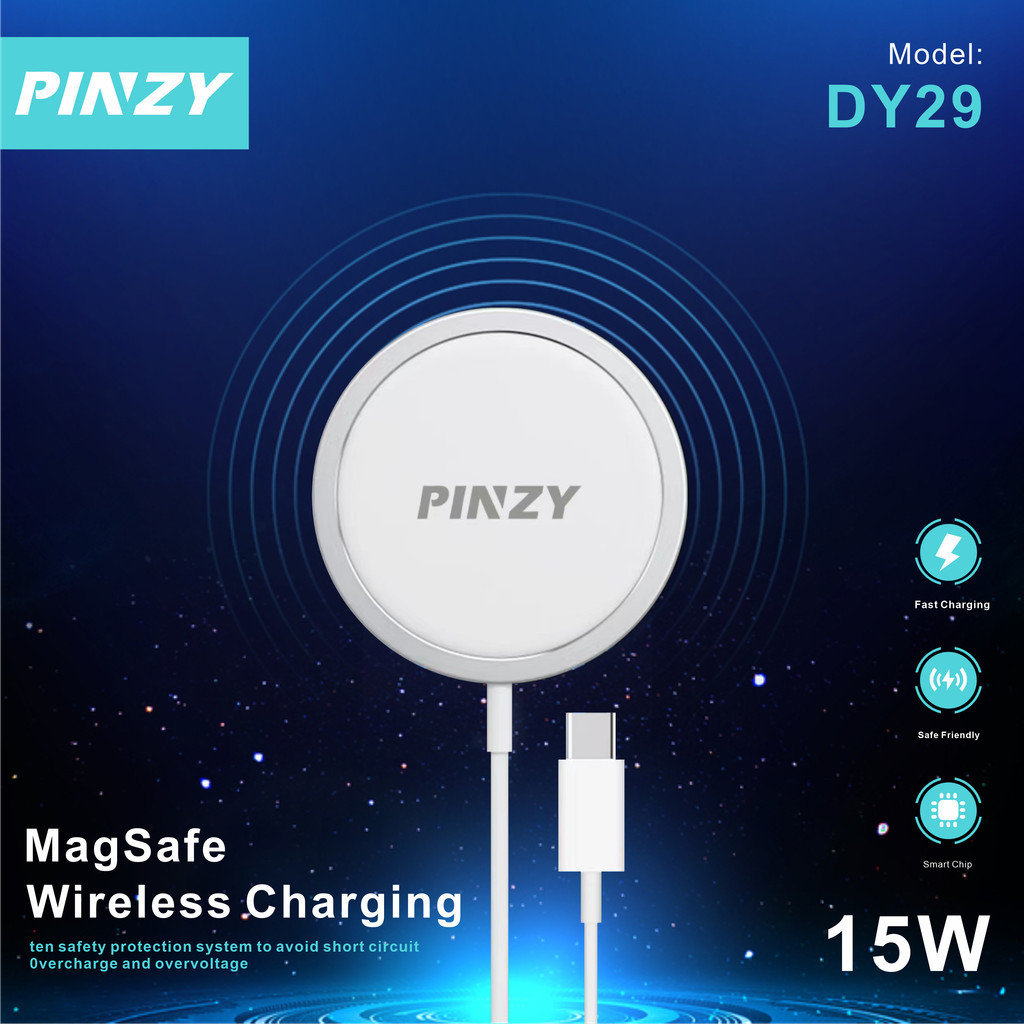 Jual PINZY MAGSAFE SUPER MAGNETIC WIRELESS FAST CHARGER 15W DY29 | Shopee Indonesia