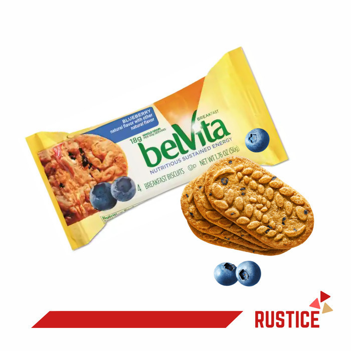 Jual Belvita Blueberry Crunchy Breakfast Biscuit Whole Grain 50 GR ...