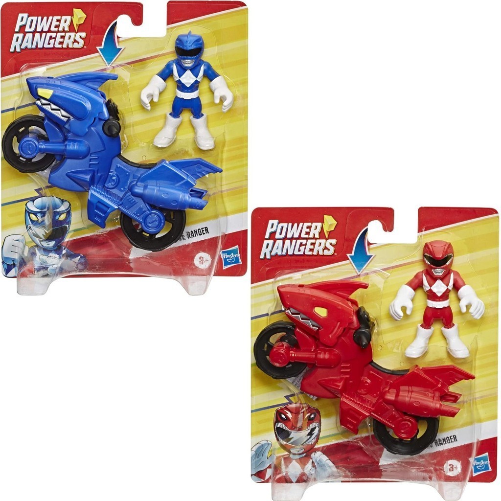 Jual Power Rangers Playskool Heroes Red Blue Rangers Racers Figure ...
