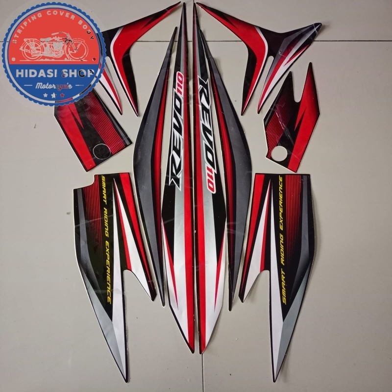 Jual striping honda revo absolut 110 2013 hitam full body standar ...