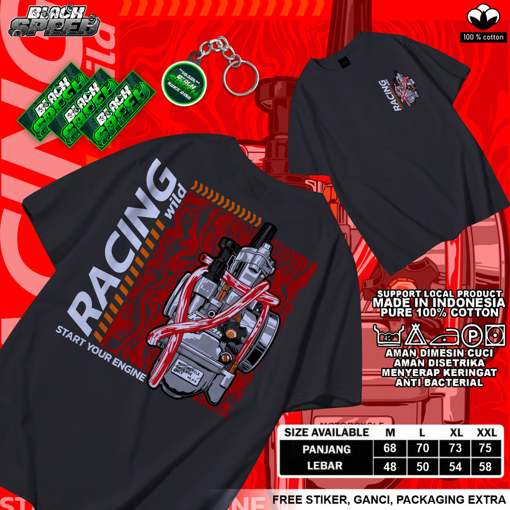 Jual Kaos Motor Viral Terbaru RACING Kaos Honda CB Kaos Motor Herex Astrea Grand Plastisol ...