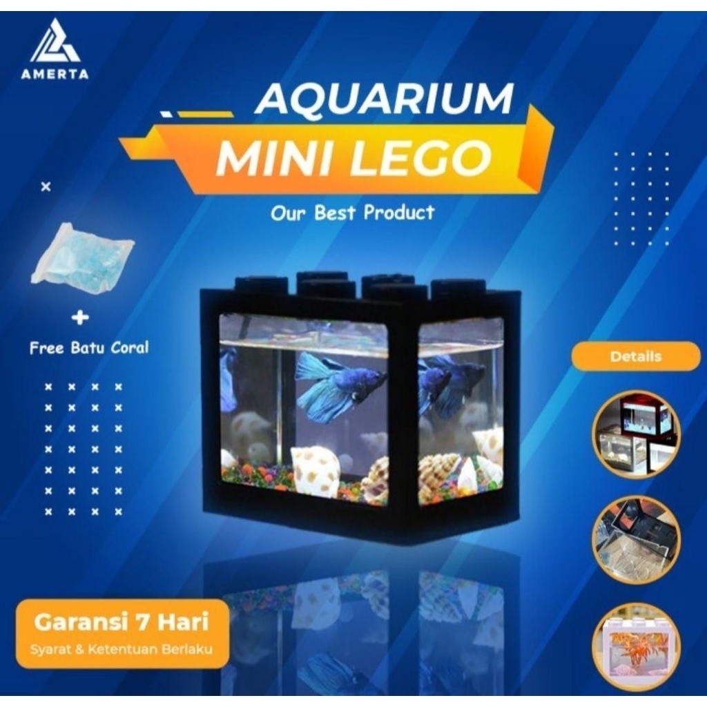 Jual Aquarium Mini Ikan Cupang LED Bentuk Lego | Shopee Indonesia