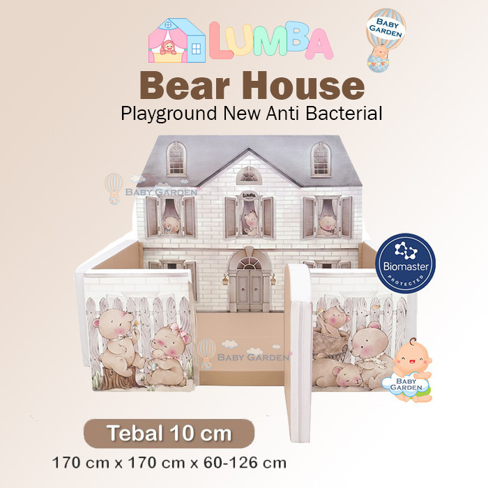 Jual Lumba Playground Antibacterial Bear House | Bumpermat | Playmat ...