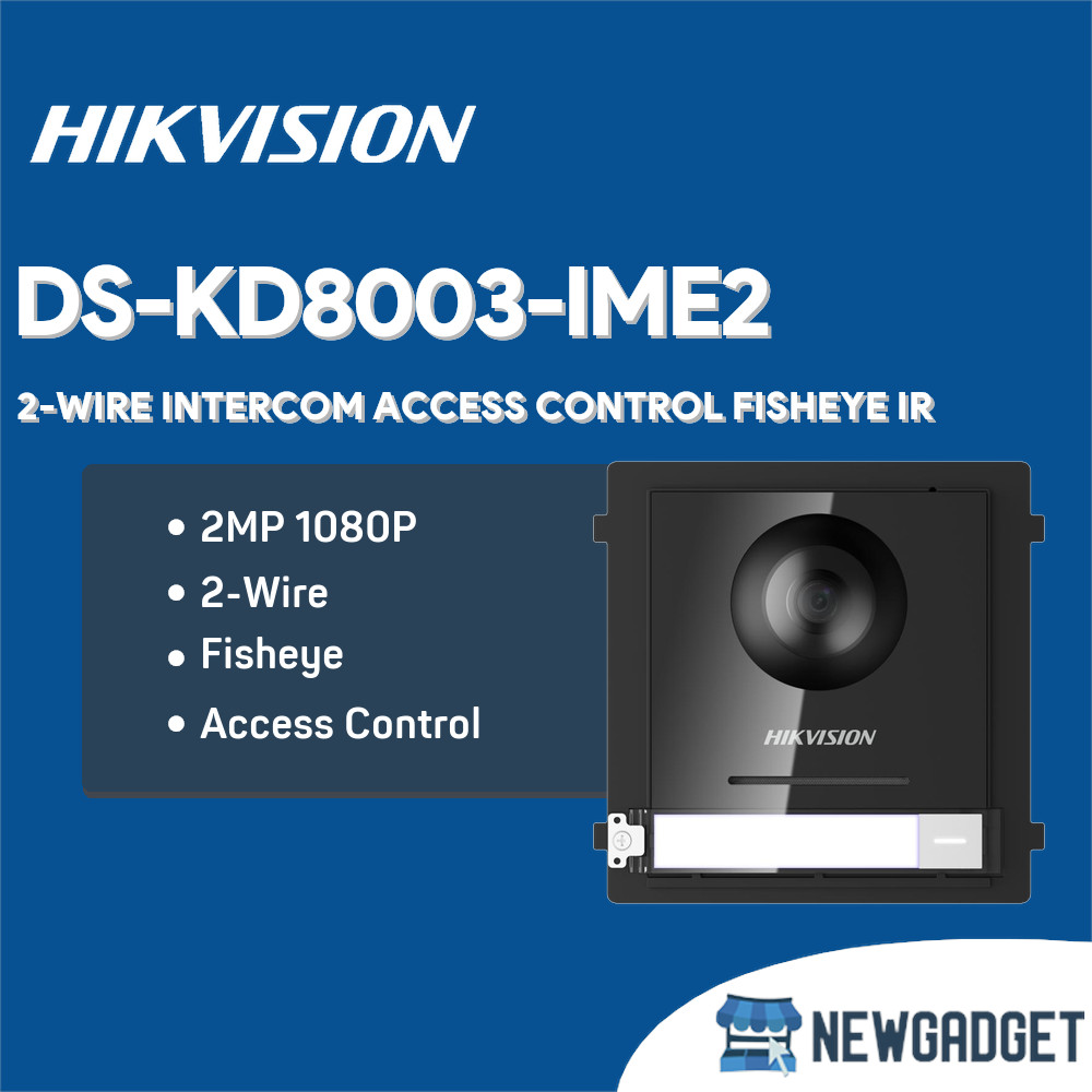 Jual HIKVISION DS-KD8003-IME2 2-WIRE INTERCOM ACCESS CONTROL FISHEYE IR ...