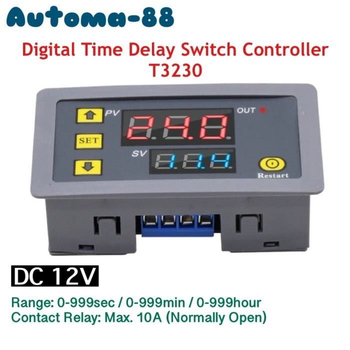 Jual Digital Time Delay switch DC 12V Module Timer Relay Modul 10A NN25 ...