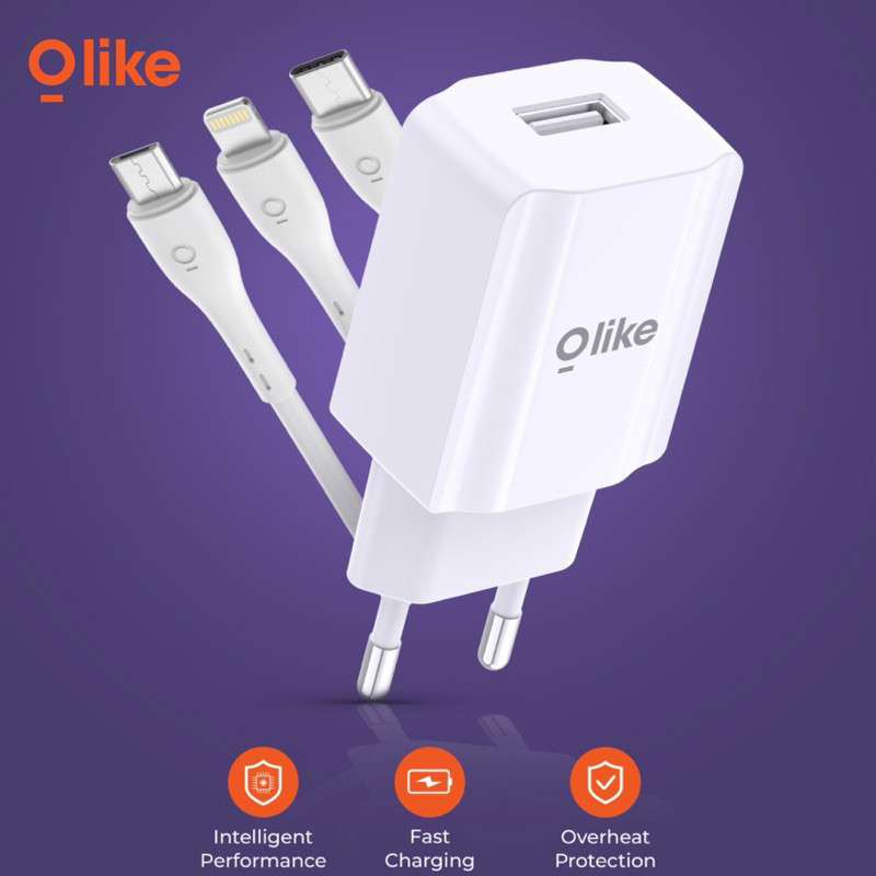 Jual [ OLIKE CHARGER C107 ]- OLIKE Adaptor Charger C107 Batok Charger 2 ...