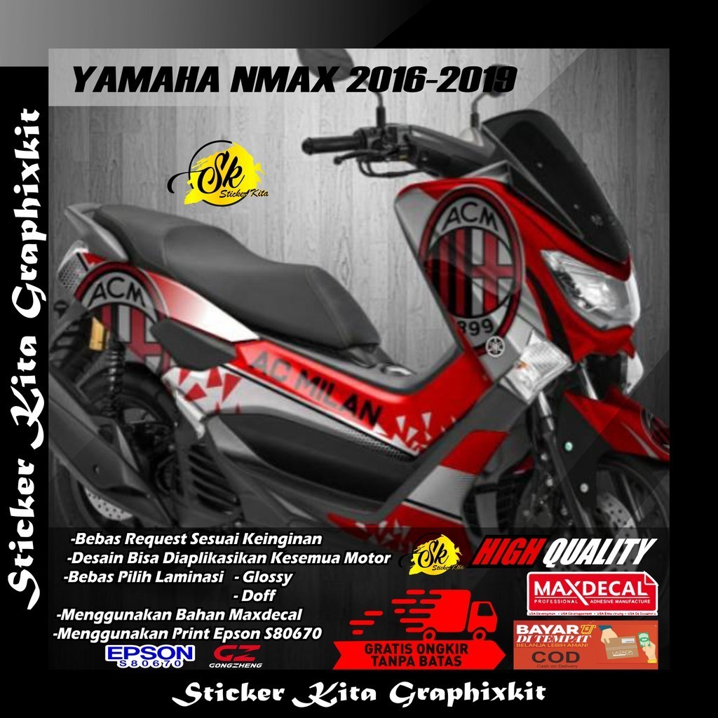 Jual 0302 DECAL STICKER FULLBODY MOTOR YAMAHA NMAX LAMA 2016-2019 MOTIF ...