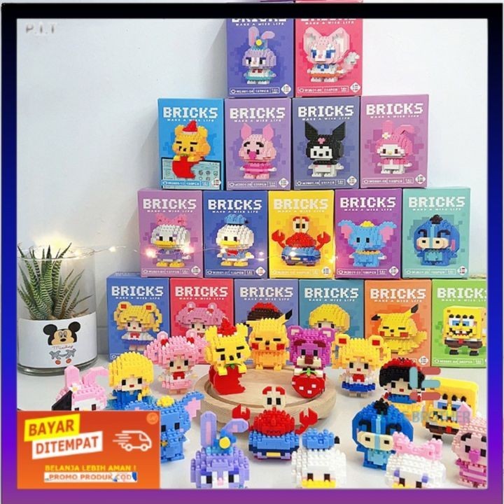 Jual Bricks LUDO Mini Nano Block DIY Building Block Model Karakter ...