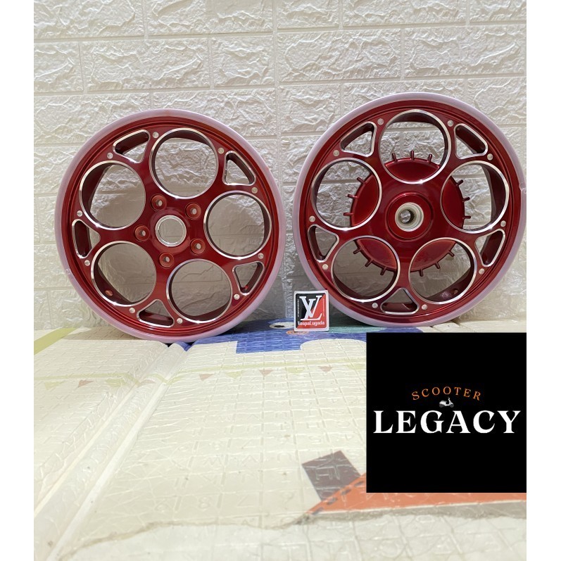 Jual Velg CNC Casting Model Marus W125 Red Vespa Sprint Primavera S LX ...