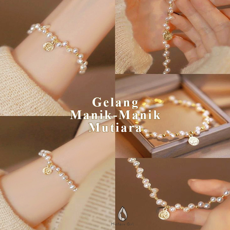 Jual Love Gelang Tangan Wanita Manik Kartun Butterfly Mutiara Kerang ...