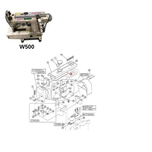 Jual Karet Packing Tutup atas Mesin Jahit Overdeck Pegasus W500 2500190 ...