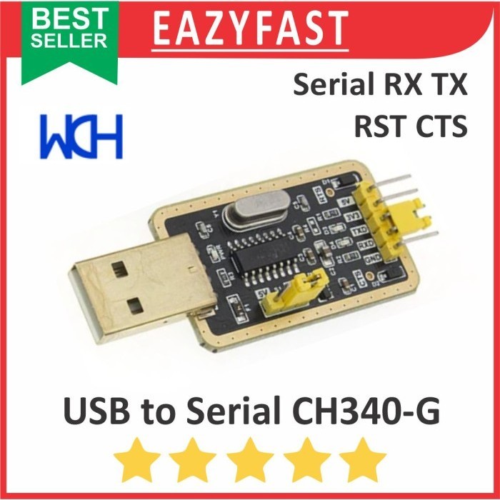 Jual Modul Usb To Serial Ttl Converter Ch340g Ch340 Ch 340 G Gold Uart Rts Rst Cts Rx Tx Adapter