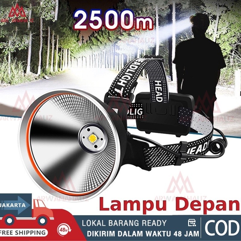 Jual Lampu Depan LED Senter Lampu Kerja Senter USB Isi Ulang Lampu ...