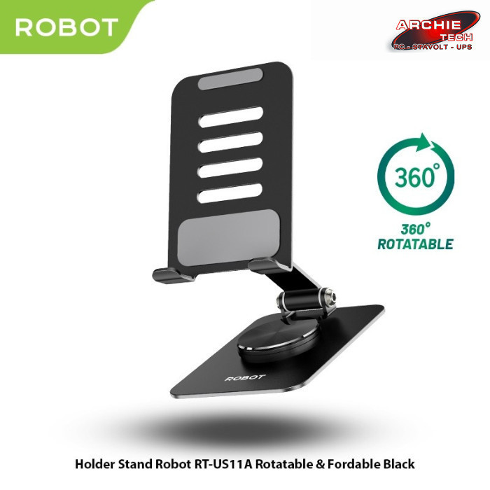 Jual Holder Stand Robot RT-US11A Rotatable & Fordable Black | Shopee ...
