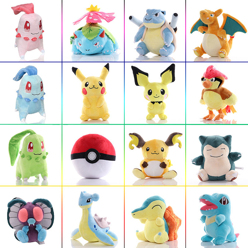 Jual 20cm Kawaii Pikachu Plush Toys Anime Pokemon Raichu Doll Cartoon ...