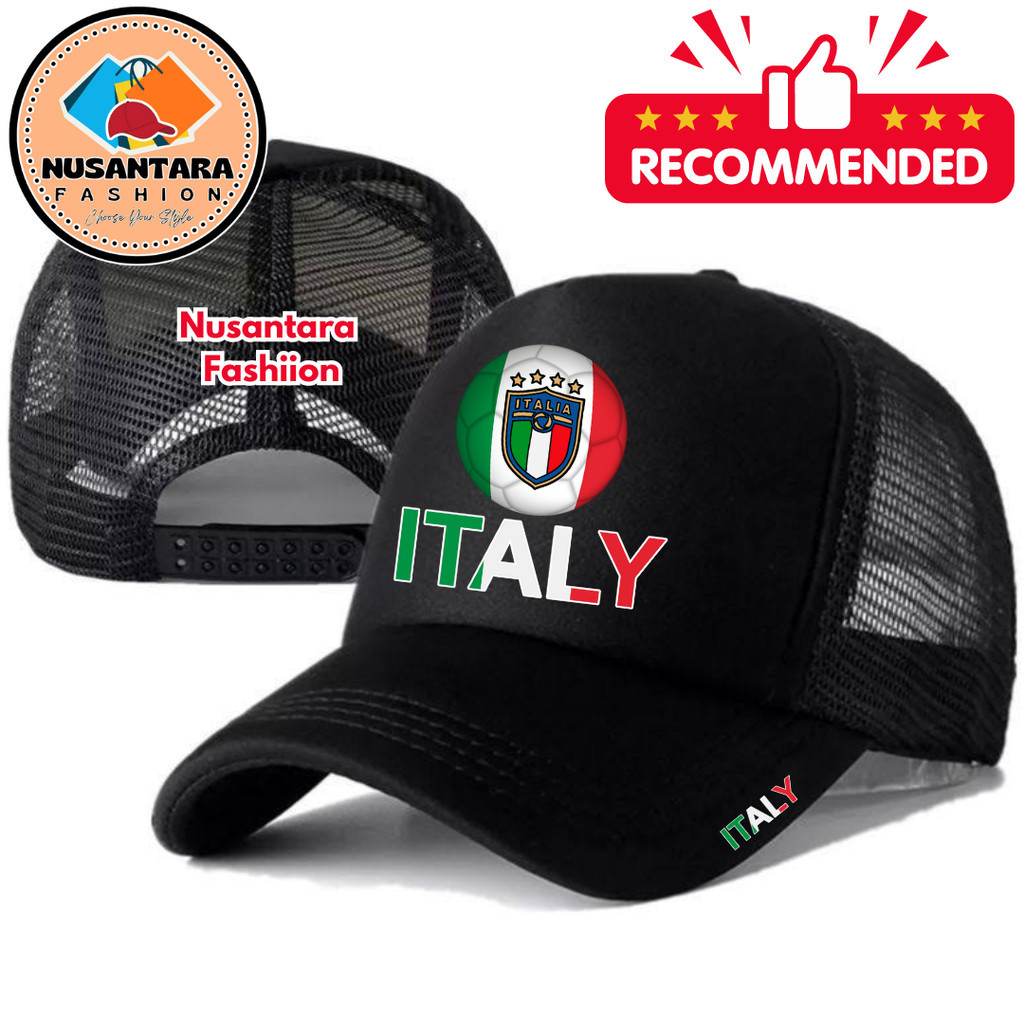 Jual Nusantara Fashiion Topi Trucker TIMNAS ITALY - Topi Distro TIMNAS ...