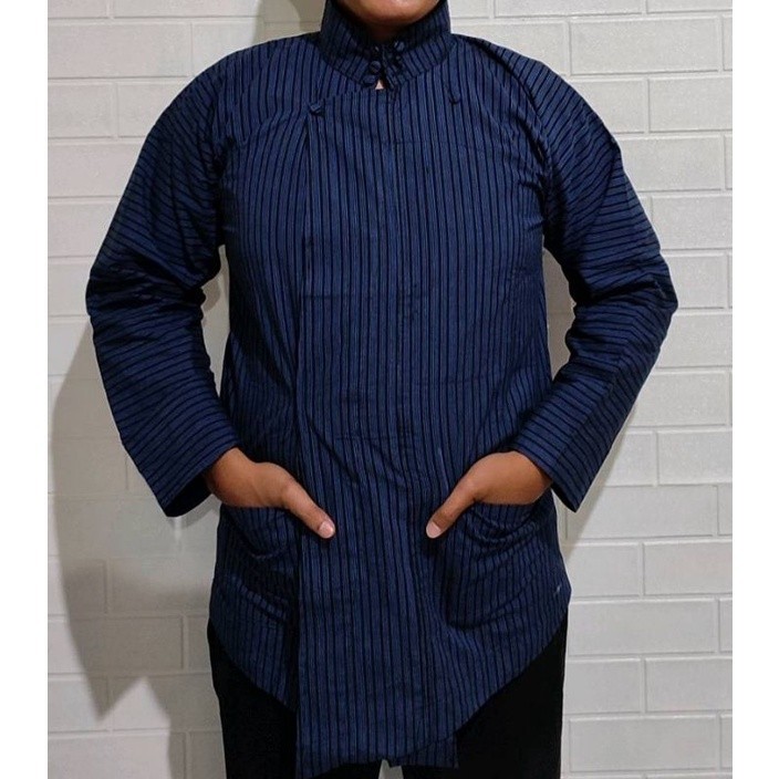 Jual LURIK BAJU lurik PRIA DESA,biru PRANAKAN.(BAJU SAJA) | Shopee ...