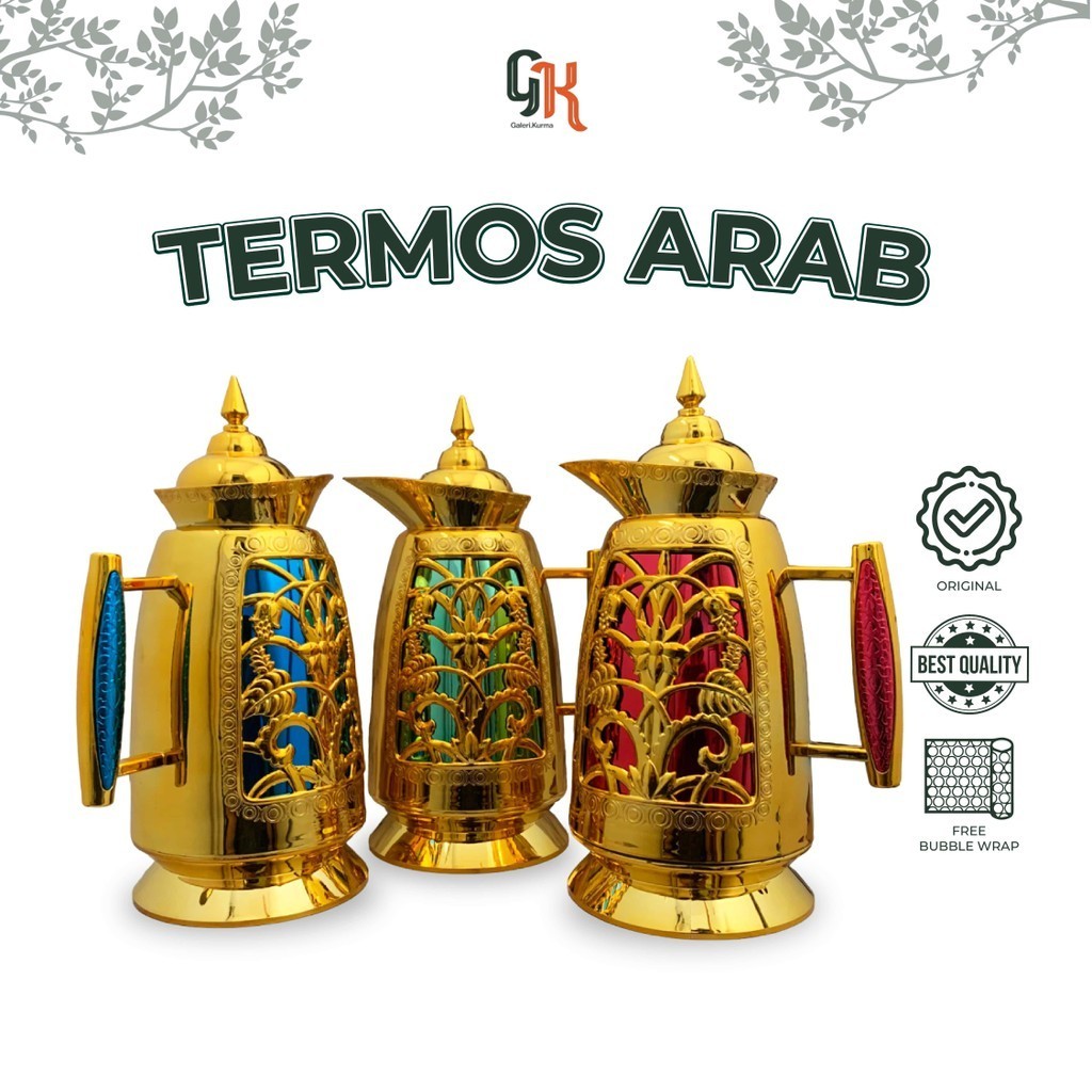 Jual TERMOS ARAB EMAS TEKO ARAB 1L VACUUM FLASK OLEH OLEH HAJI UMROH ...