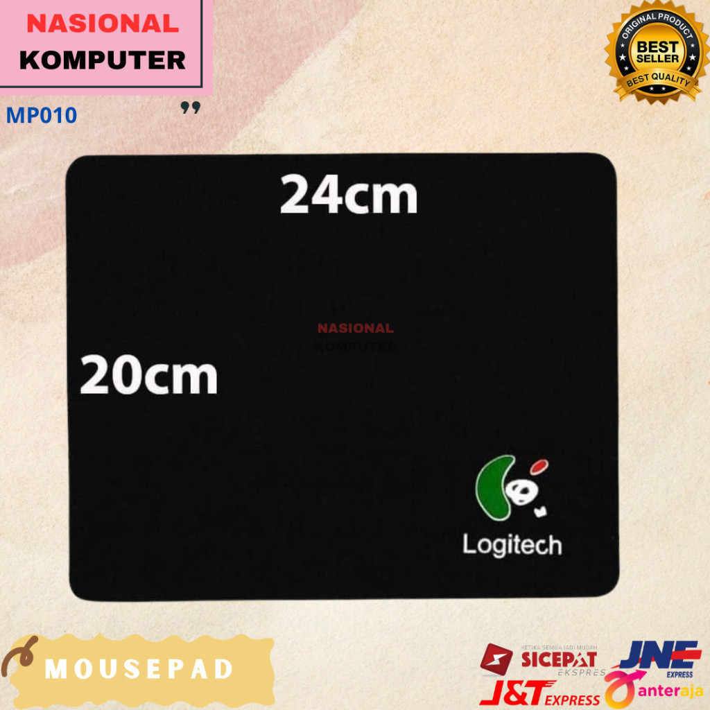 Jual Mousepad Hitam Polos Standard Anti Slip Alas Mouse Murah Laptop ...