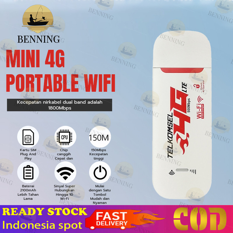 Jual Portable Modem WIFI USB 4g All Operator LTE Modem USB 500mbps ...