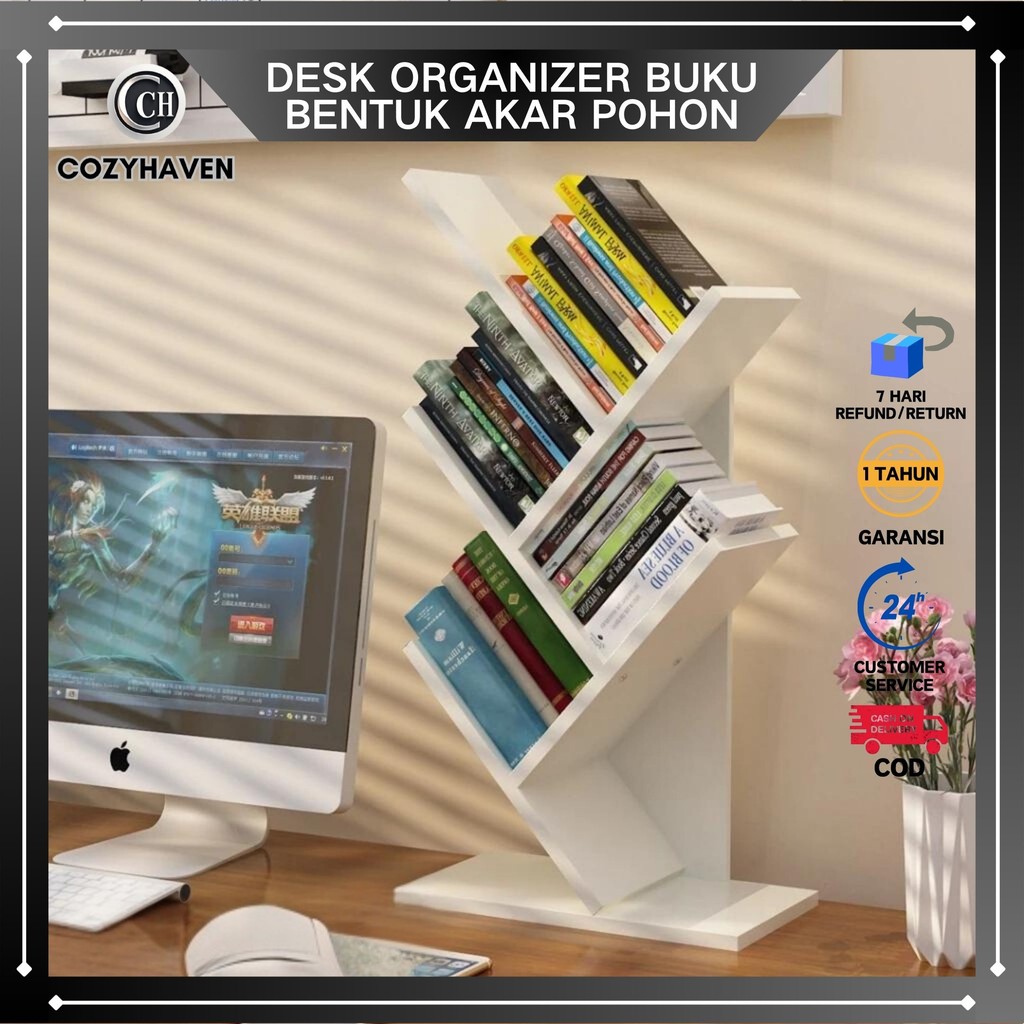 Jual CozyHaven - Rak Buku Minimalis Serbaguna Untuk Menyimpan Buku ...