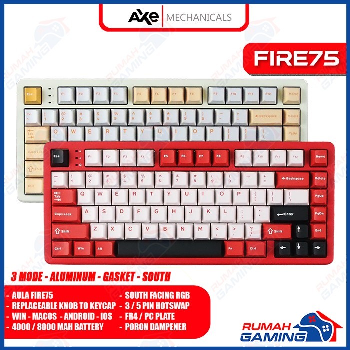 Jual AXE MECHANICALS - Aula Fire75 - 75% - 3 Mode - Aluminum - South ...